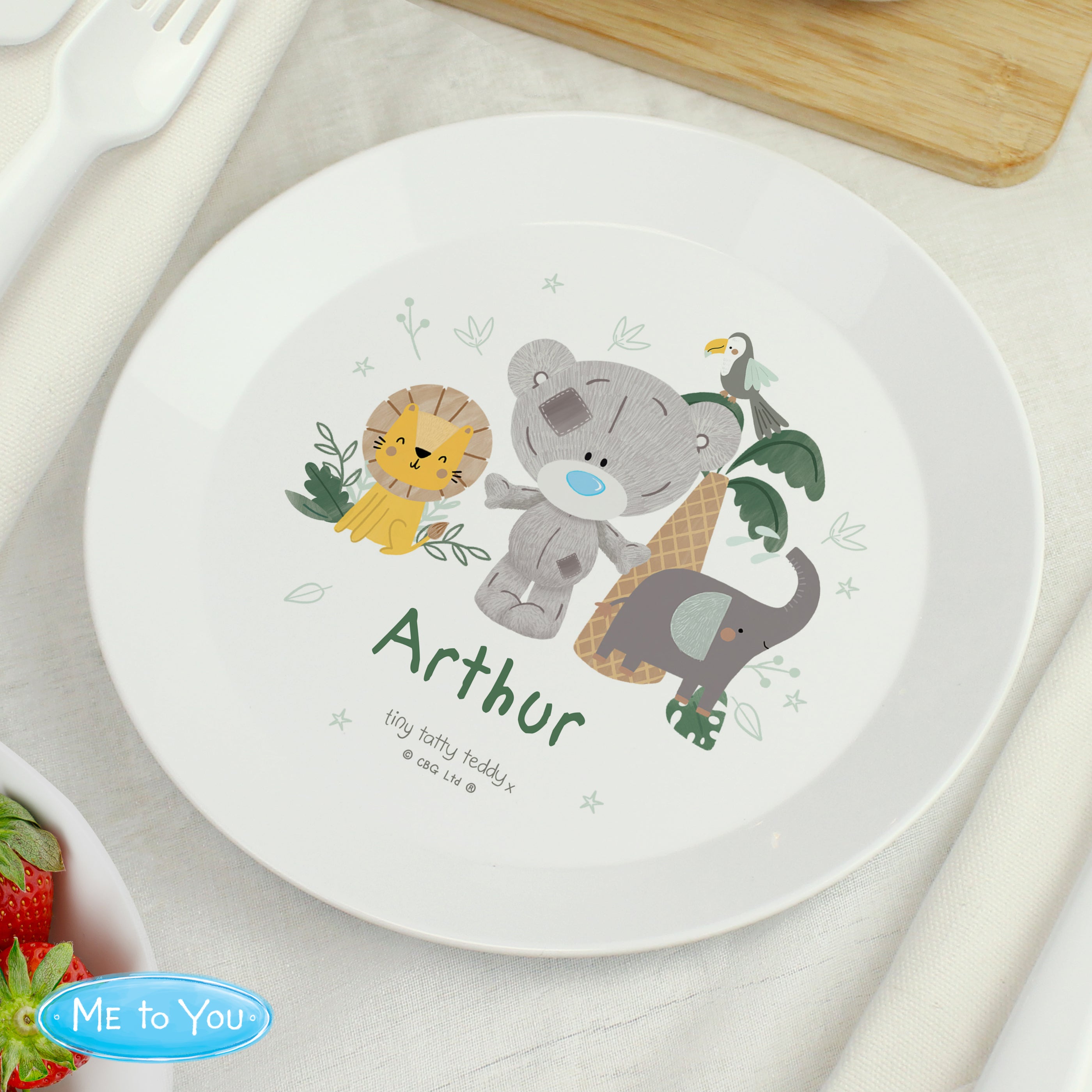 Personalised Tiny Tatty Teddy Jungle Animals Plate – GiftBoxLondon