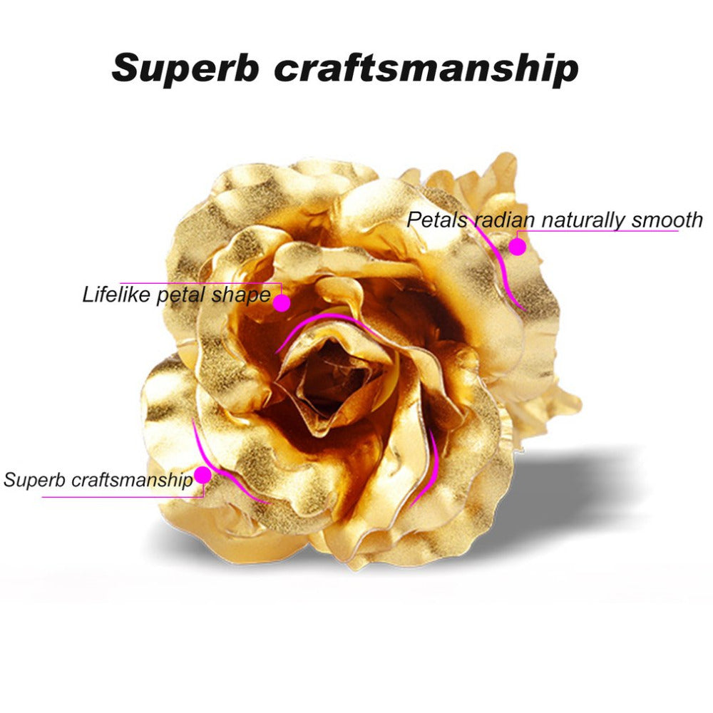 24k Gold Foil Plated Single Rose – GiftBoxLondon